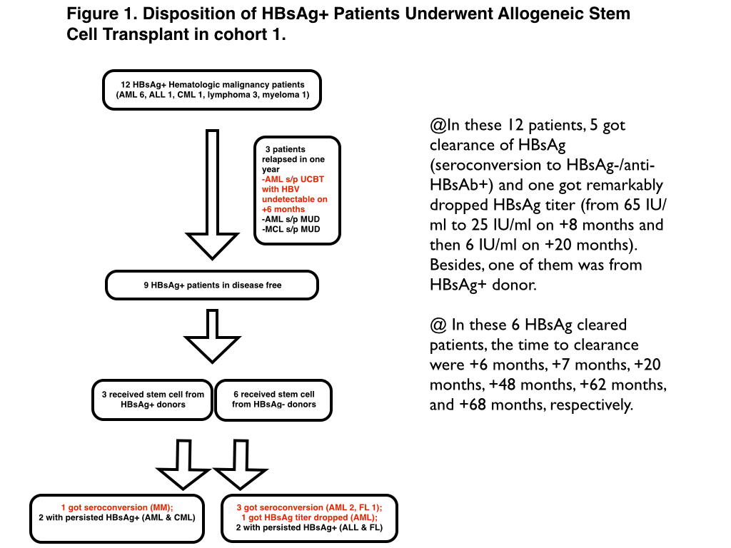HBV CLEARANCE IN HBSAG+ PATIENTS AFTER ALLOGENEIC STEM CELL.... EHA ...